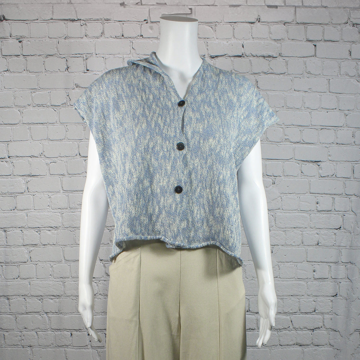 SALE! V-Cardy Vest in Sky by Paper Temples– Fire Opal Company